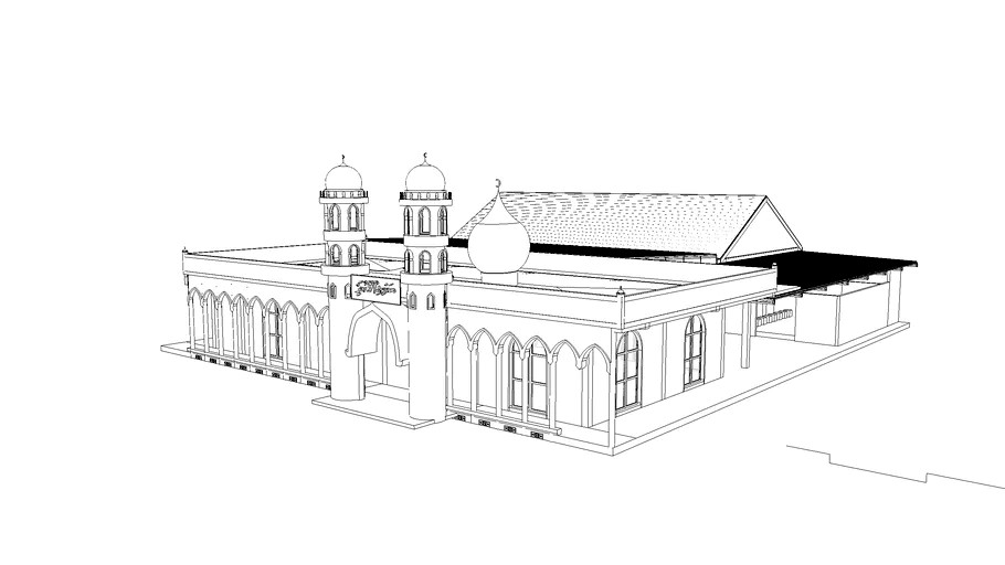 Masjid Azhar, Vientiane - Laos 3d model