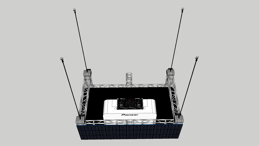 floating dj booth 3d model