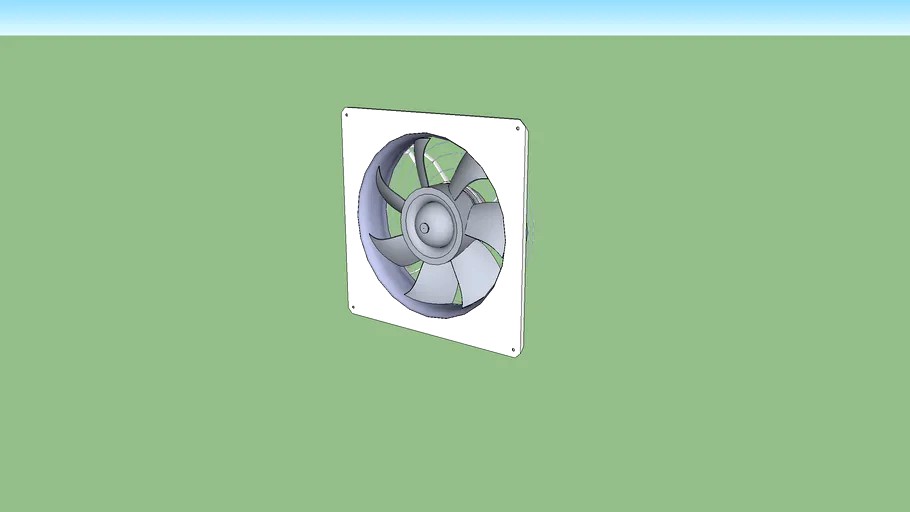 Axial plate fan 3d model