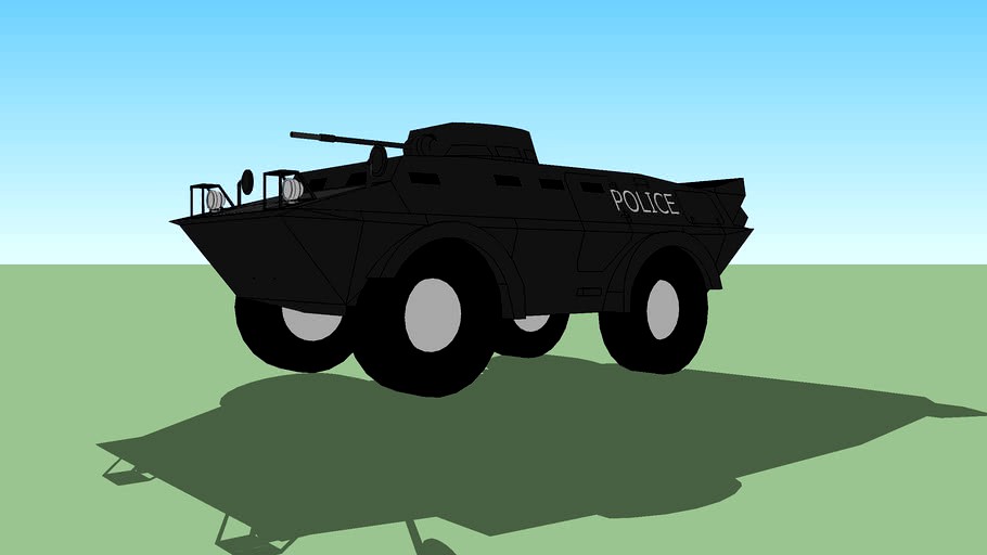 Cadillac Cage Commando V100 Police 3d model