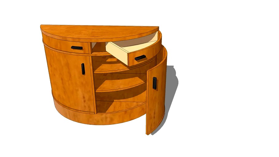 Half moon sideboard by Alvar Aalto 3d model