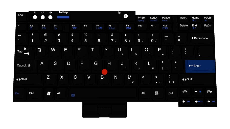 ThinkPad T60 / T61 / T400 Keyboard (US) 3d model