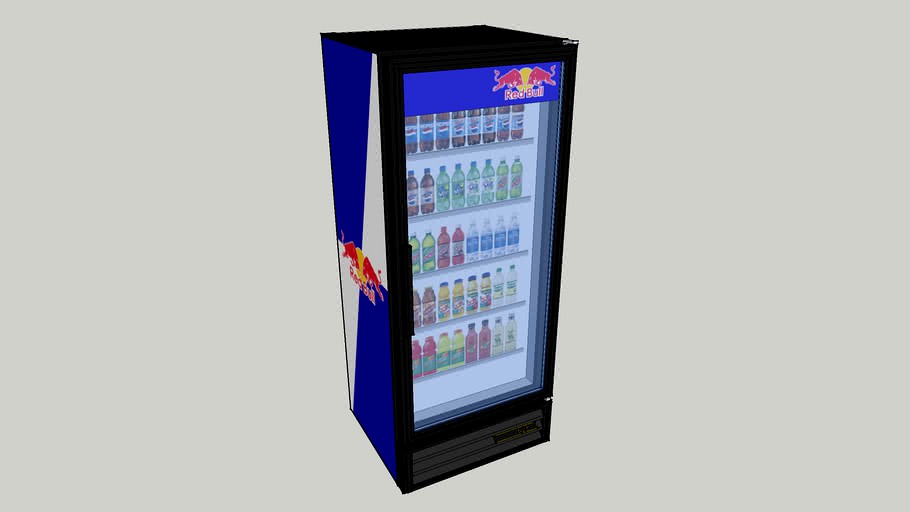 Red Bull Cooler 3d model