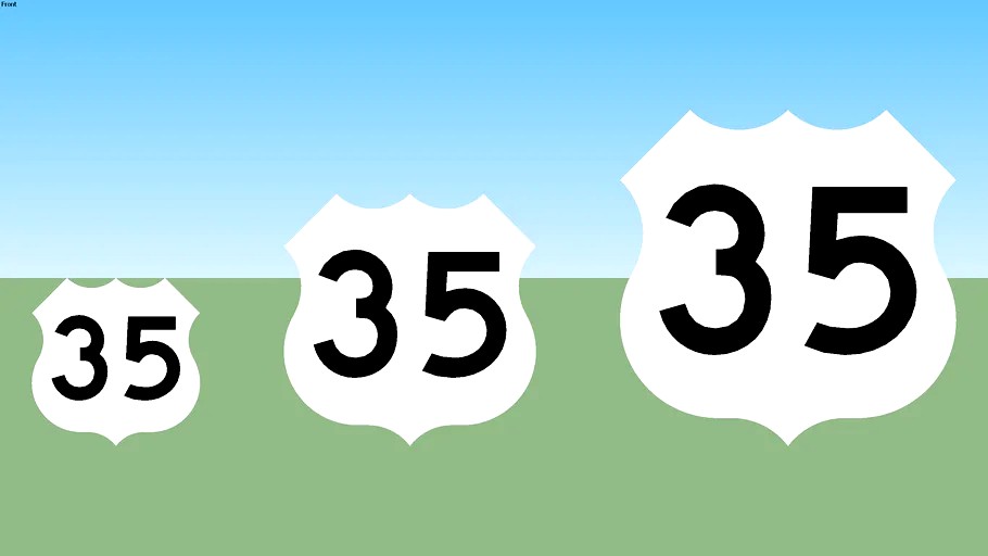 U.S. 35 Sign 3d model