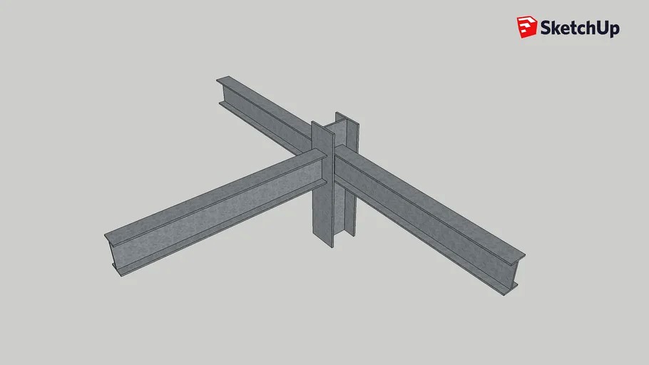 steel frame slab edge 3d model