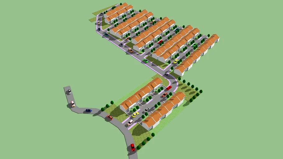 site plan contoh 3d model