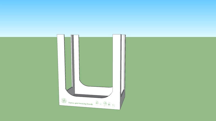 White Display Box 70CM Height 3d model