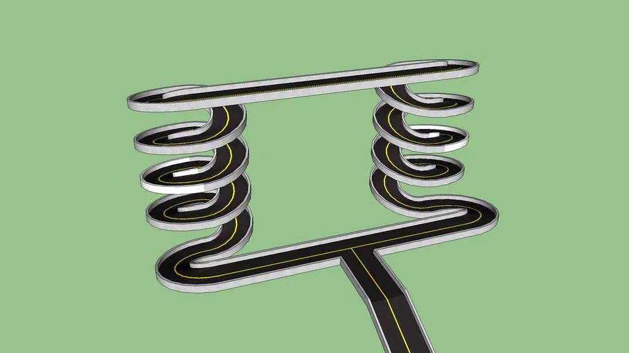 Spiral Road/Ramp 3d model