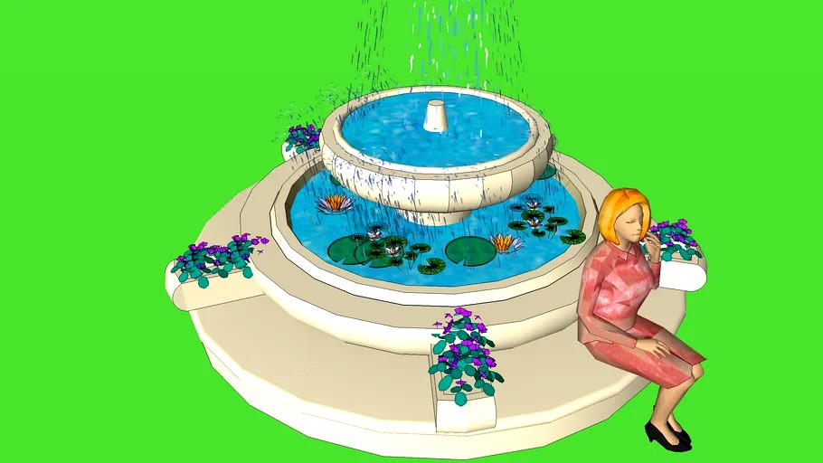 water features props 3d model