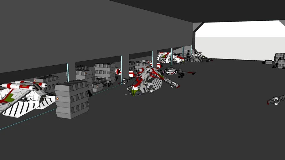 Republic Venator Class Star Destroyer Hangar 3d model