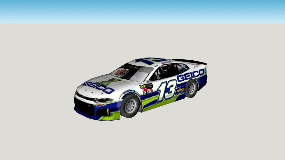 2018 Chevrolet Germain Racing GEICO #13 Camaro NASCAR 3d model