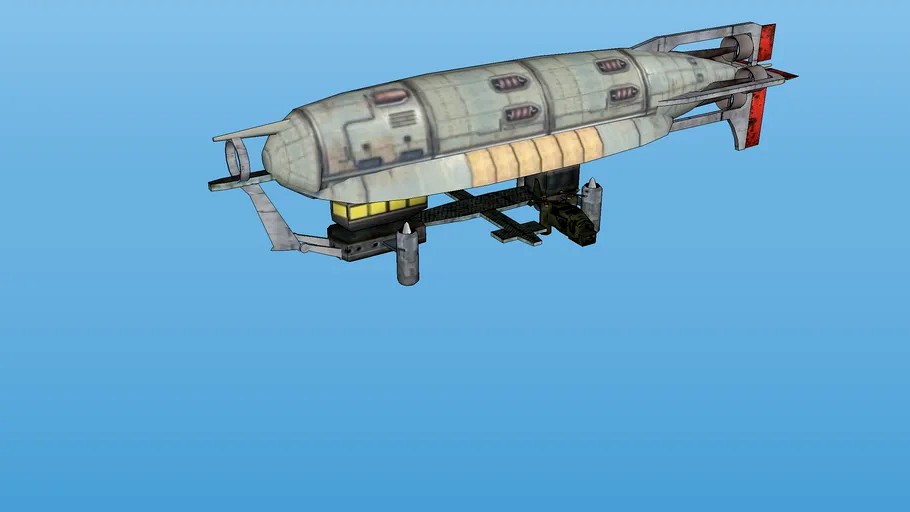 Fallout Prydwen Airship (low poly) 3d model