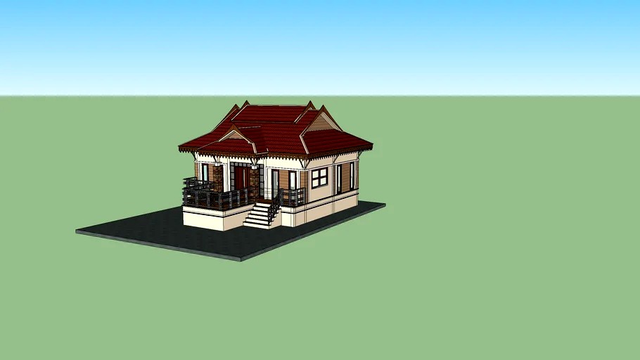 Lao style house 3d model