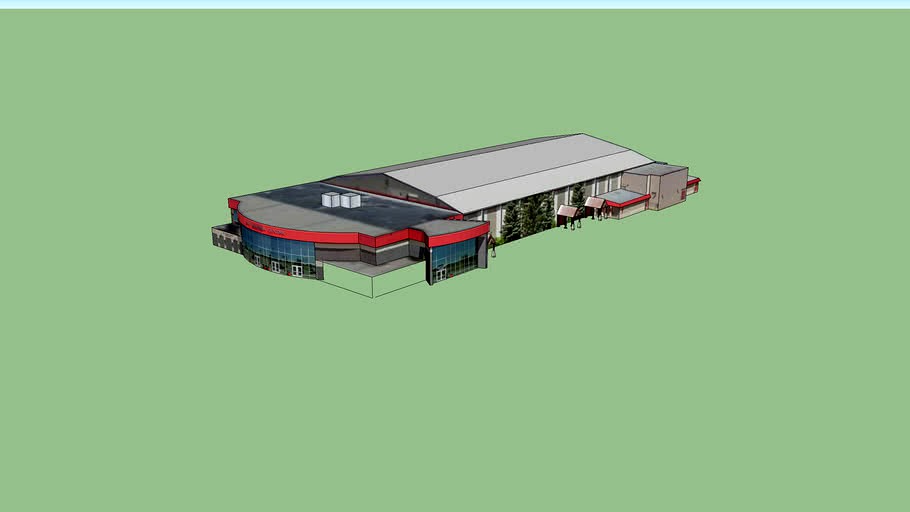 Kantor dan Gudang 3d model