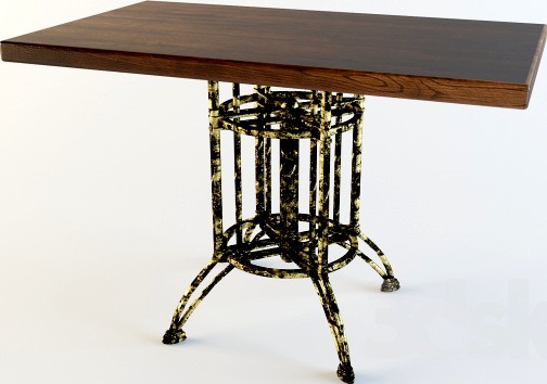 Dining table, forged 3d model
