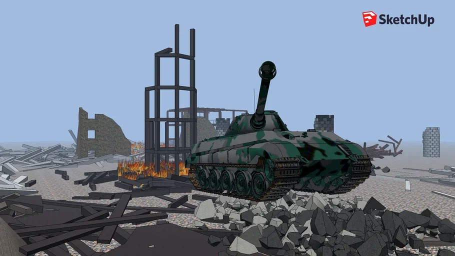 King Tiger 2 Diorama 3d model