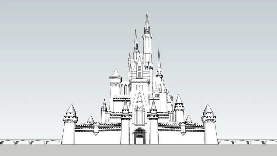 Shadiversity Disney Castle 3d model