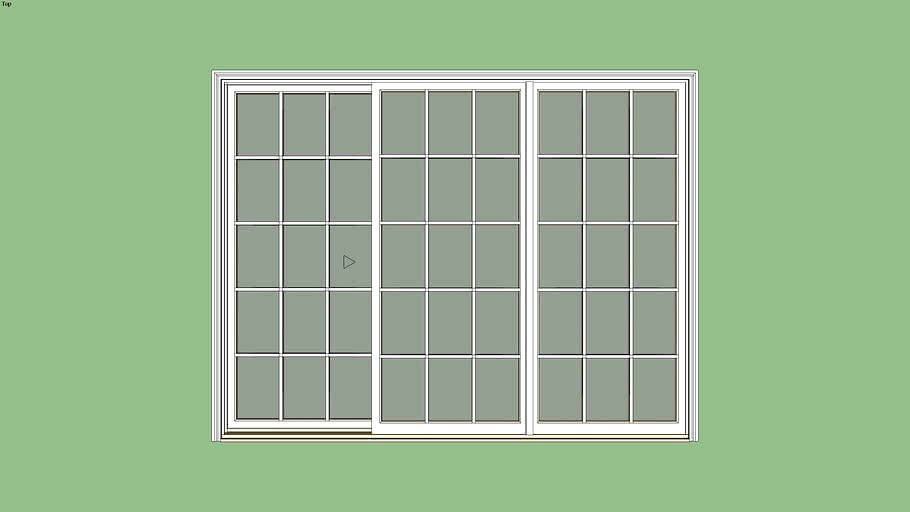 Infinity Sliding Patio Door 3 Panel 3d model