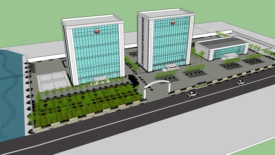 kampus bosowa makassar 3d model
