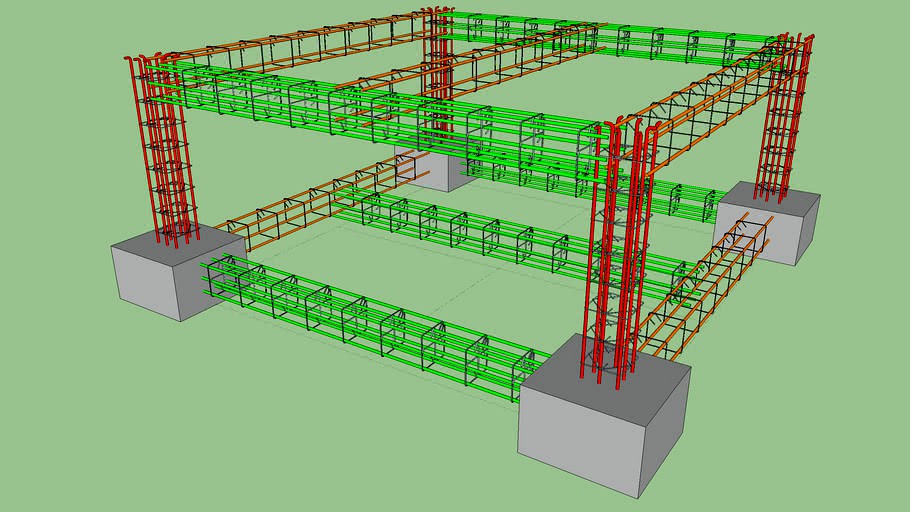 Typical Beams & Columns 3d model