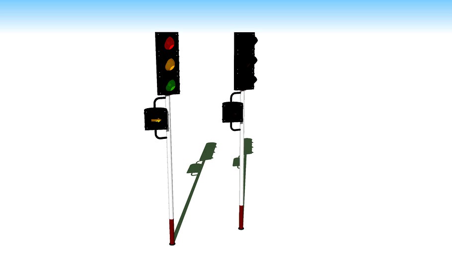 feu tricolore 2] 3d model