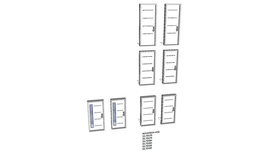 porte entree Vog novatech 3d model