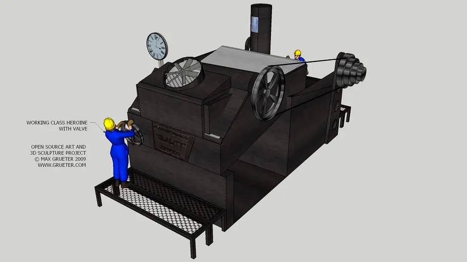 tea factory machine's 3d model