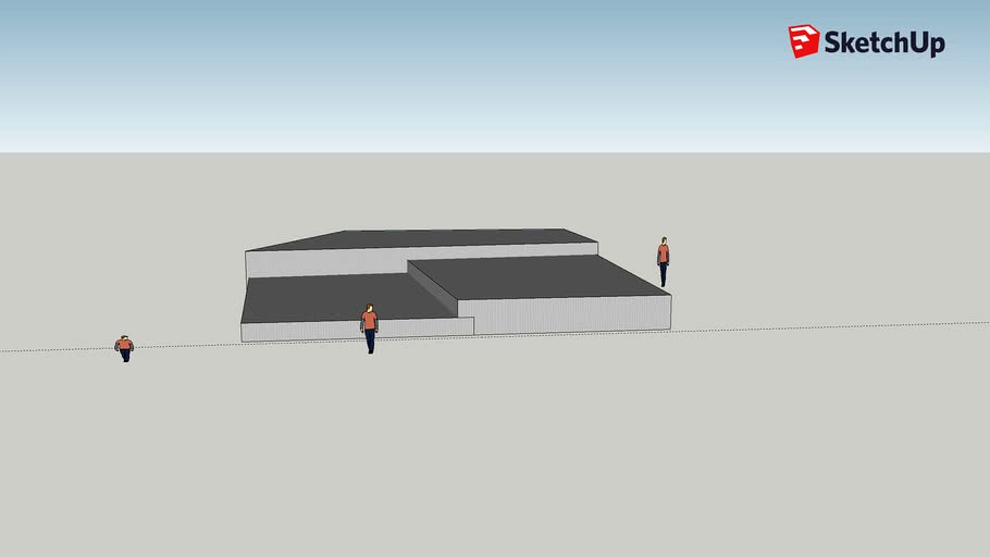 Multi-level platform 3d model