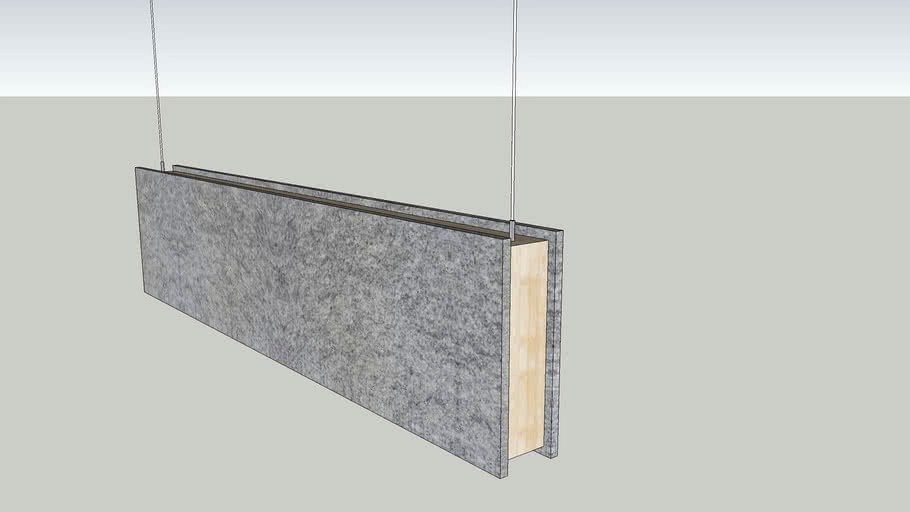 Static Slim Baffle by Light Art (3Form) 3d model