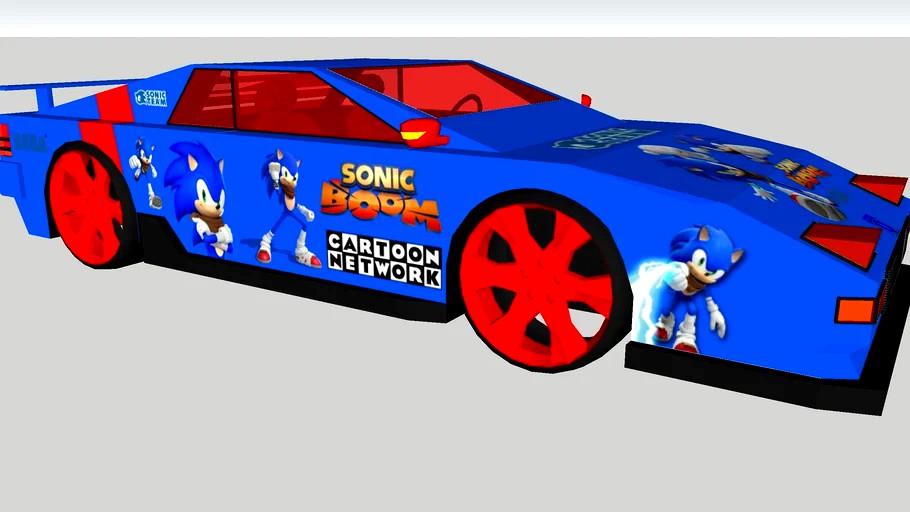 Sonic Boom Sonic The Hedgehog Car 3d model