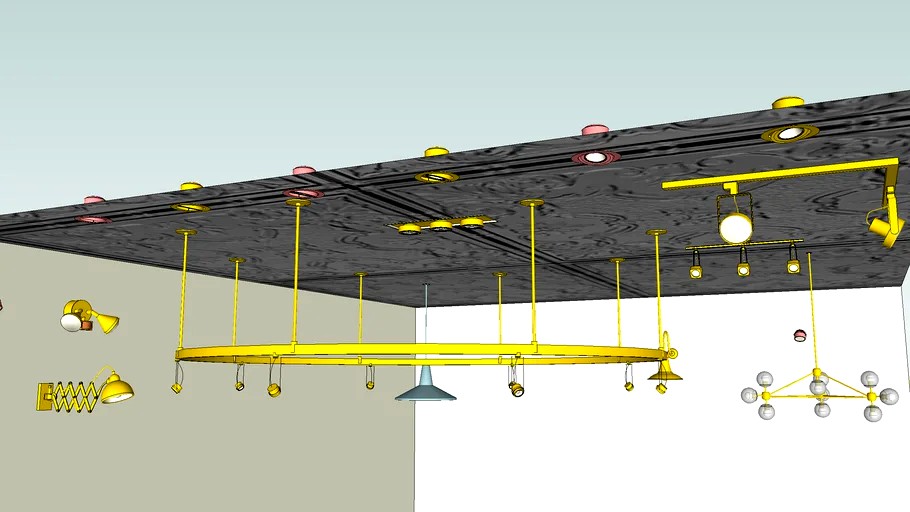 track and spotlight props 3d model