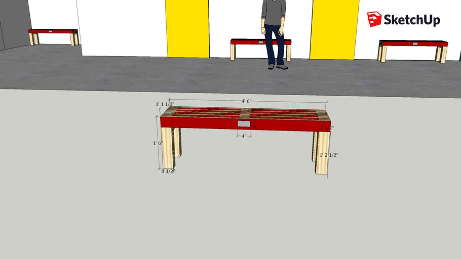Eagle Scout Project Benches 3d model