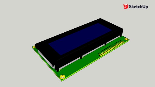 LCD Display 4x20 3d model