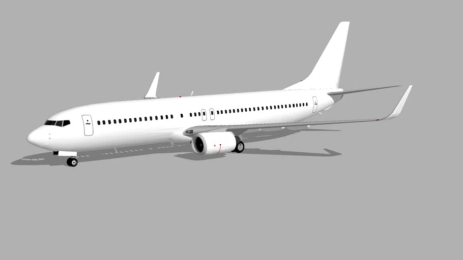 Template - Boeing 737-800 (normal winglets) 3d model