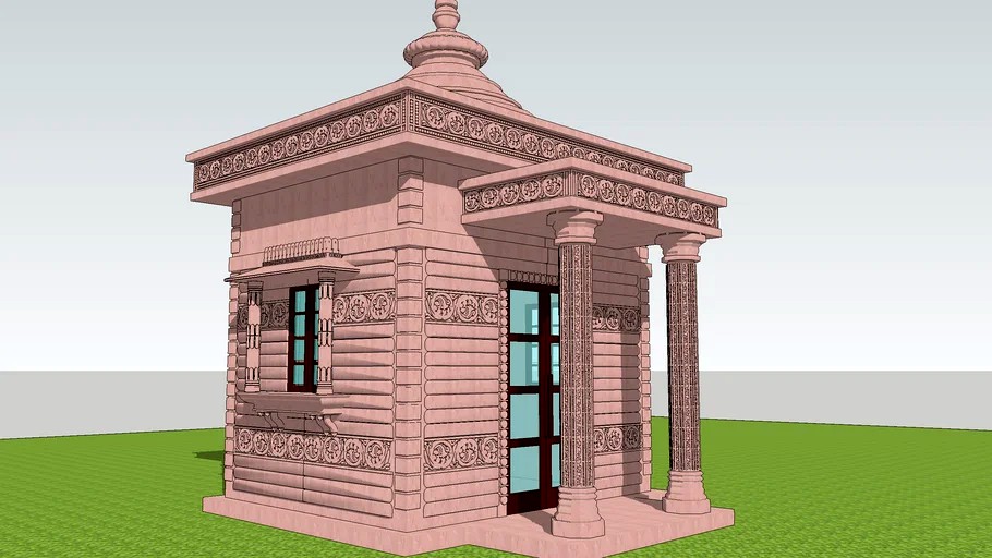 Small Detailed Indian Temple 3d model