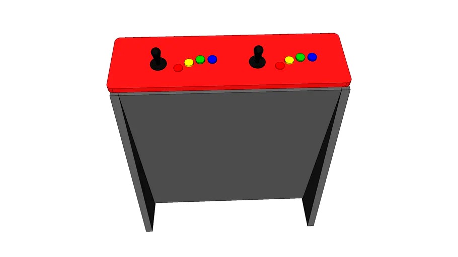 BASE PARA FLIPERAMA ARCADE 01 3d model