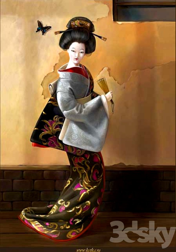 geisha 3d model