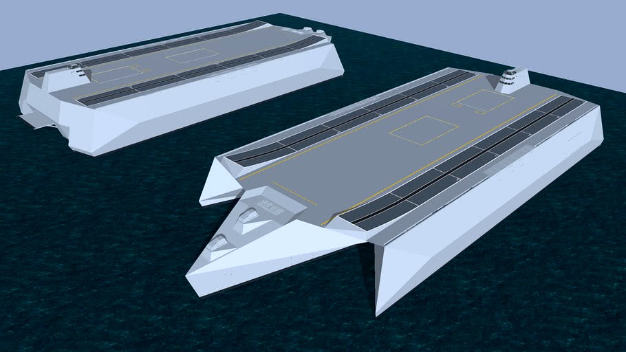 Aircraft Carrier - MAAC - Multi-role Air Amphibious Carrier 3d model