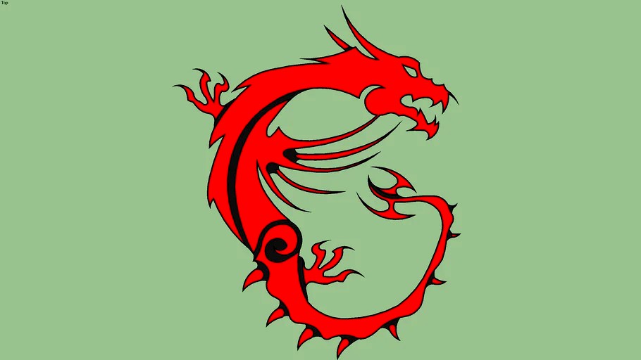 MSI Dragon V1 - Logo 3D model