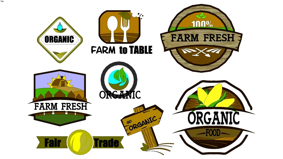 Farming Logos 3d model