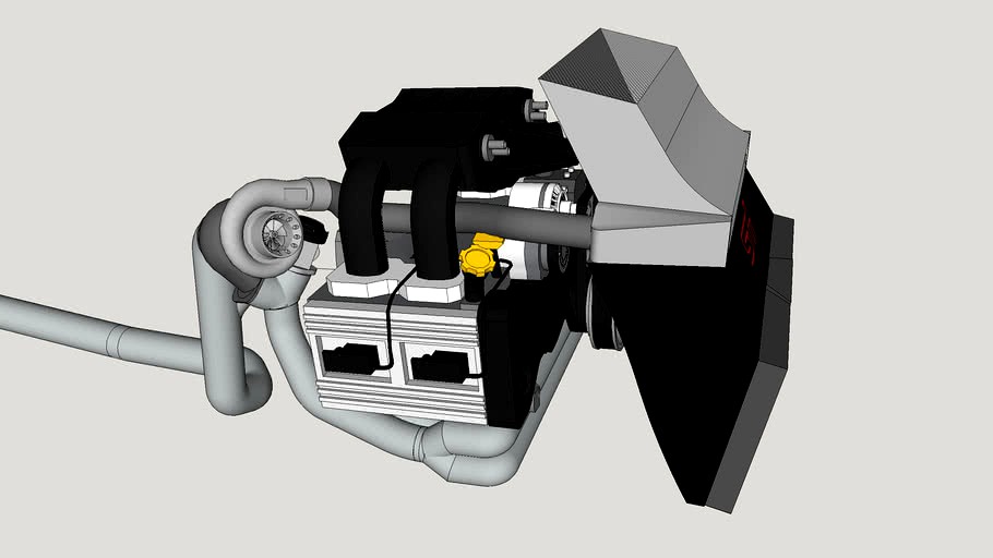 Harrop Twincharged EJ20 3d model