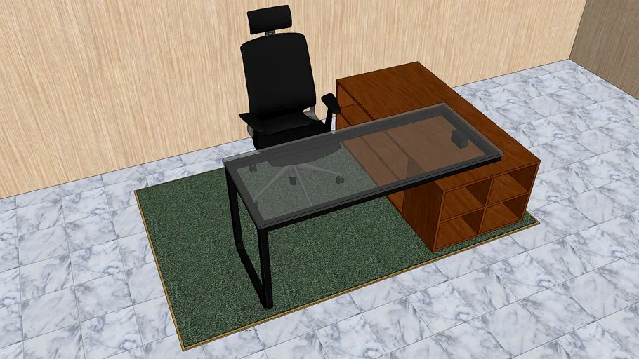 Boss Office Table 3d model