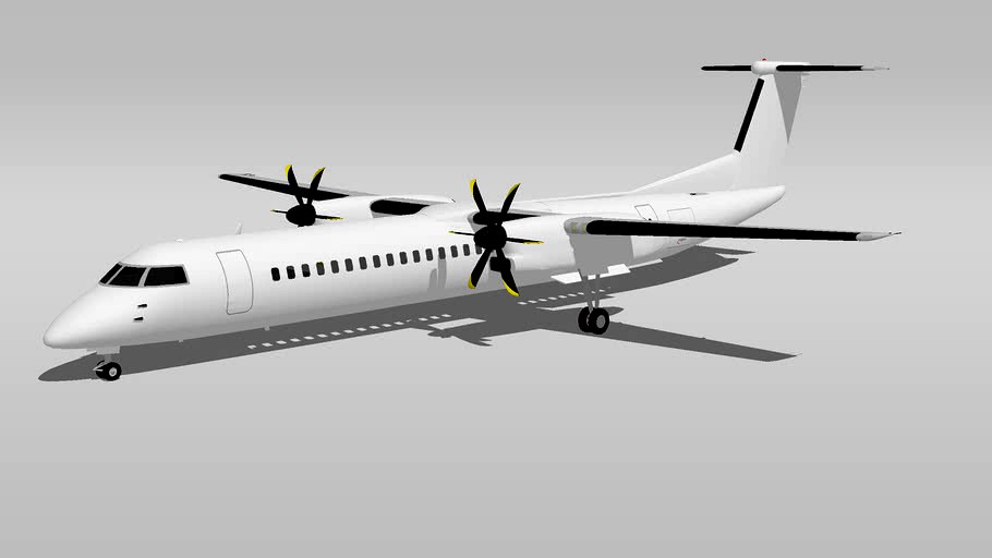 Template - Bombardier Dash 8-Q400 3d model