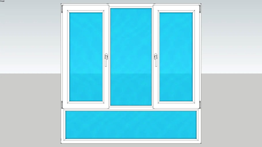 upvc window 3d model
