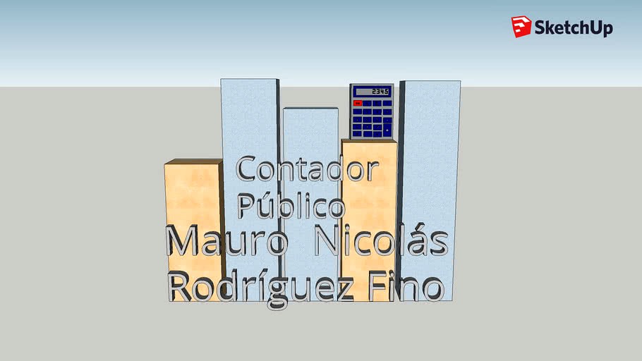LOGO CONTADURÍA PÚBLICA 3d model