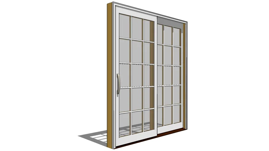 Pella+450+Series+Sliding+Door+2+Panels.skp 3d model