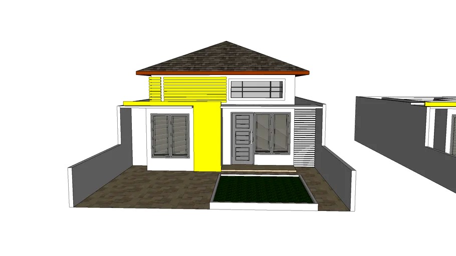Rumah Minimalis tipe 45 3d model