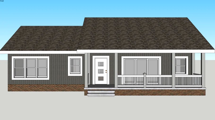 New urban contemporary house (suburban/urban/TND) 3d model