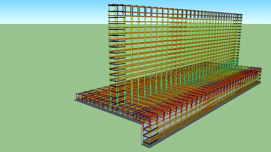 Reinforced Retaining Wall 3d model