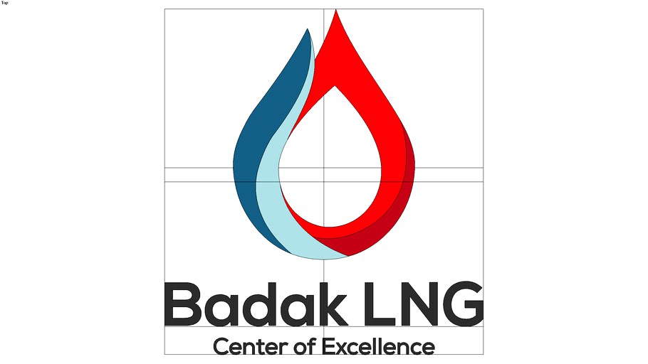 Logo Badak LNG (2018) 3d model